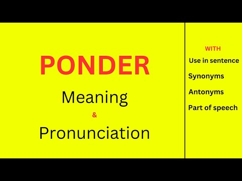 Ponder Pronunciation | Ponder Meaning | English Pronunciation Practice