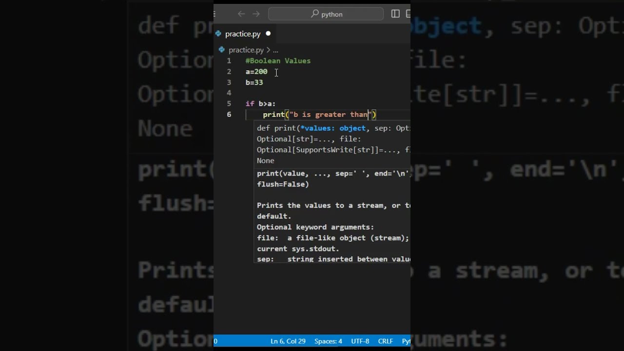 boolean values #python #pythonprogramming #coding #code #programming