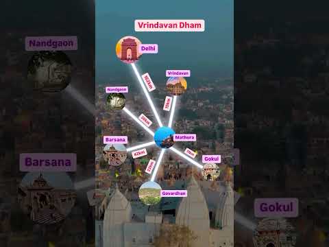 Vrindavan Dham Route Map must visit places Vrindavan Mathura Gokul Barsana #vrindavan #mathura