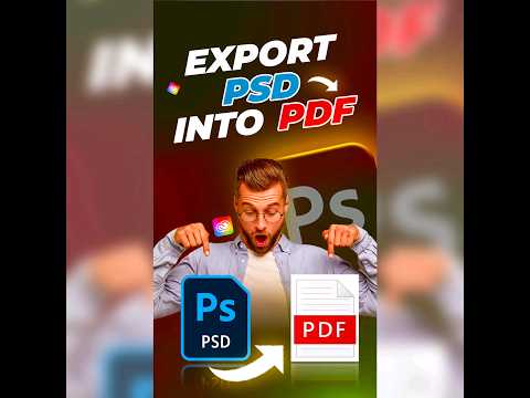 Fast Export PSD file as PDF in Photoshop #shorts #photoshoptutorial