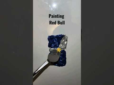 Painting a Red Bull can to mix the colors (see other vid)