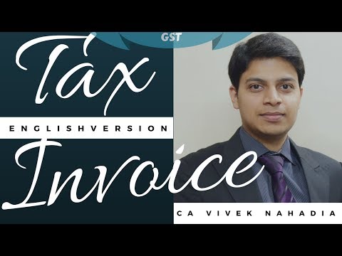 TAX INVOICE IN GST (ENGLISH VERSION) - CA VIVEK NAHADIA