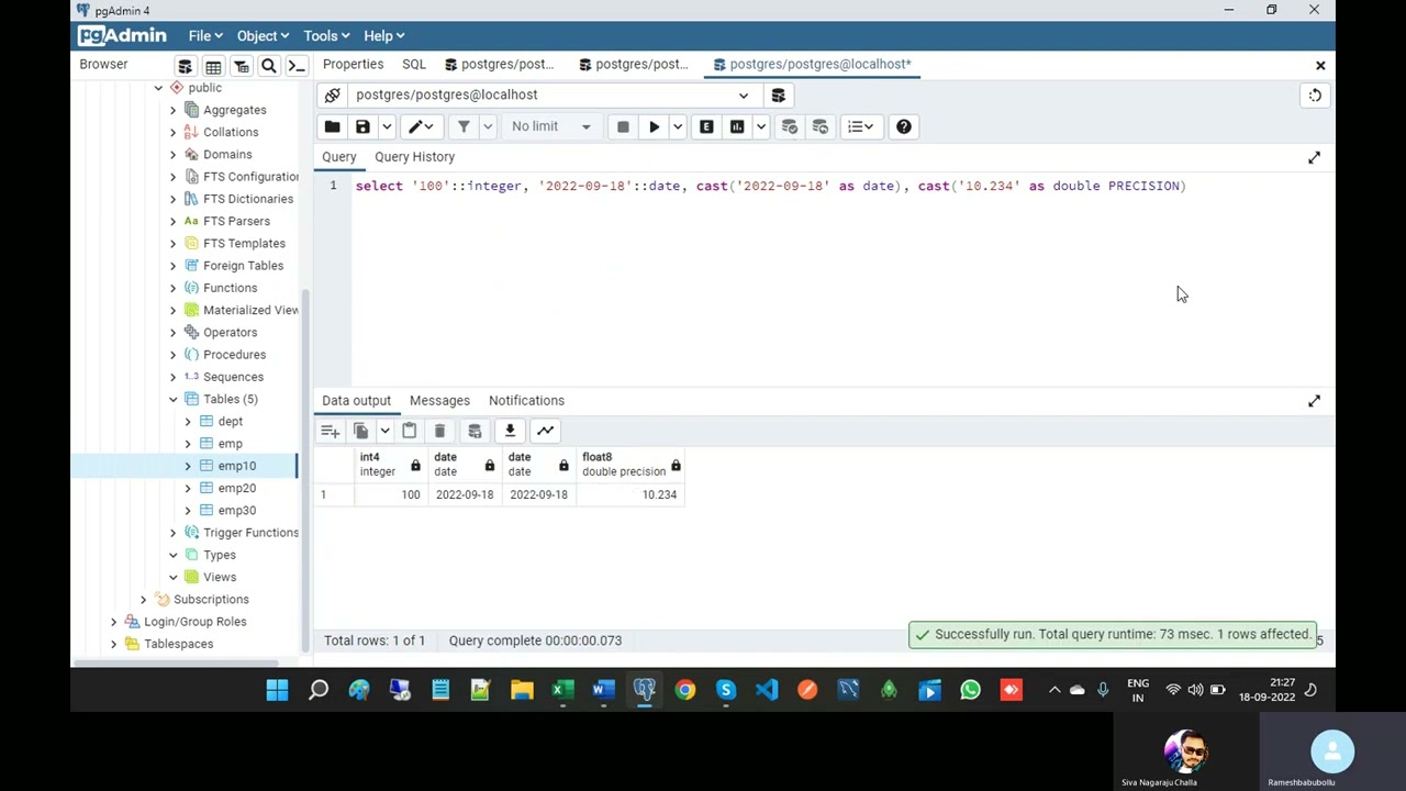 Part 20   Cast string to other datatypes in PostgreSQL