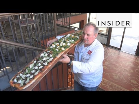 Pizza Is 6 Feet Long And Can Feed 10 People