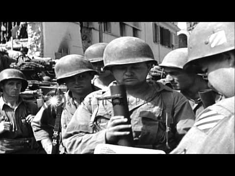 Members of 3rd Division aboard LCVP (Landing Craft, Vehicle, Personnel) at dock i...HD Stock Footage