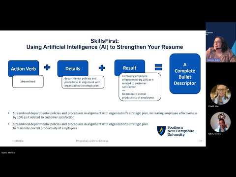 SkillsFirst: Using Artificial Intelligence AI to Strengthen Your Resume