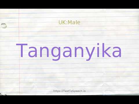 How to pronounce tanganyika