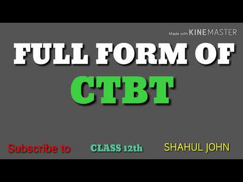 Full form of CTBT