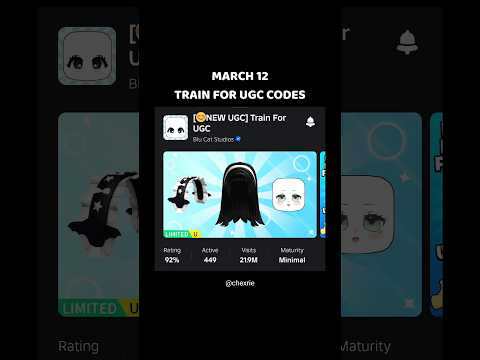 TRAIN for UGC codes | 500K Points #robloxcodes #roblox #freeugc #robloxugc