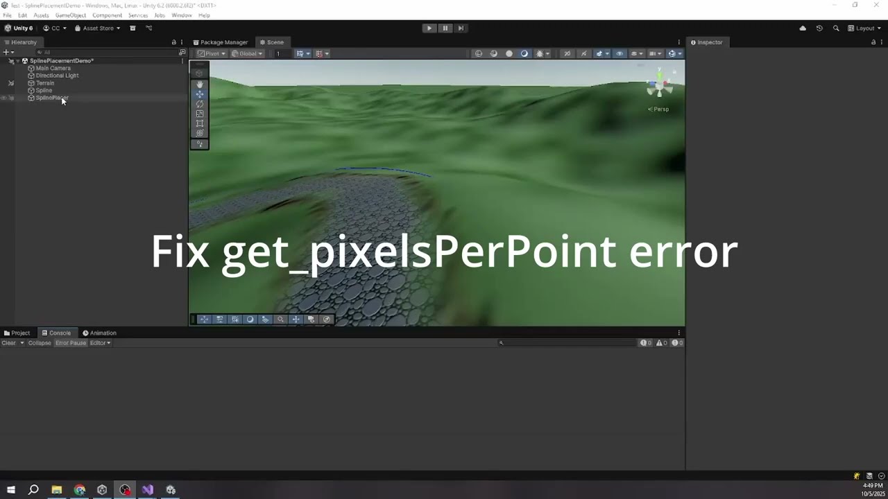 Fix Unity error get_pixelsPerPoint after vulnerability update