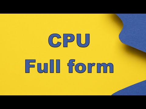 CPU full form | cpu ka full form | cpu ka full form english mein
