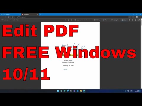 How to Edit a PDF for FREE on Windows 11 or 10