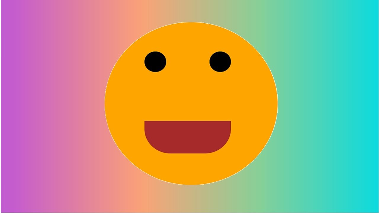 How to make a emoji smiley face in pure html5 & css3.