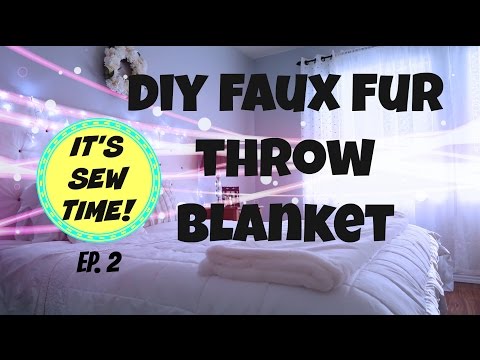 DIY FAUX FUR THROW BLANKET