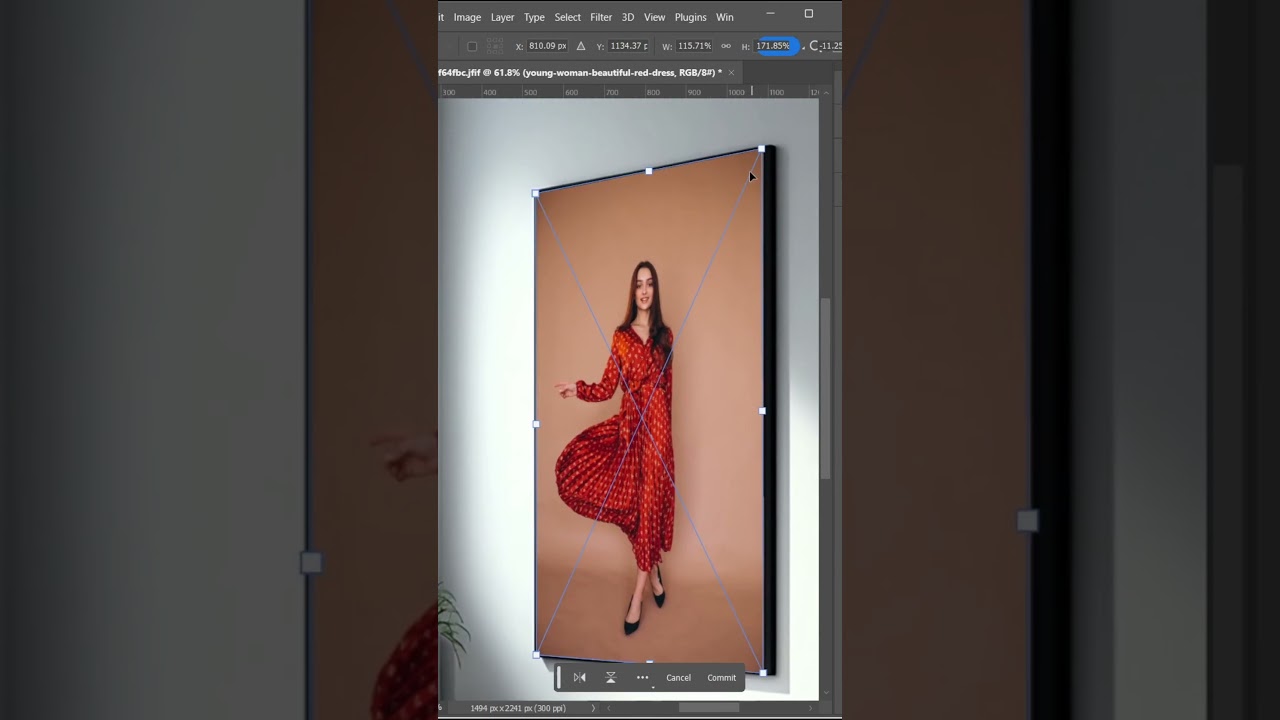 Wall Mockup In Photoshop #photoediting #photoshopcc #photomanipulation