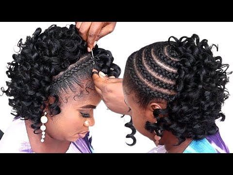 😲Stunning Curly crochet Braid Hairstyle / Easy and Stylish Natural Hairstyle for simple ladies