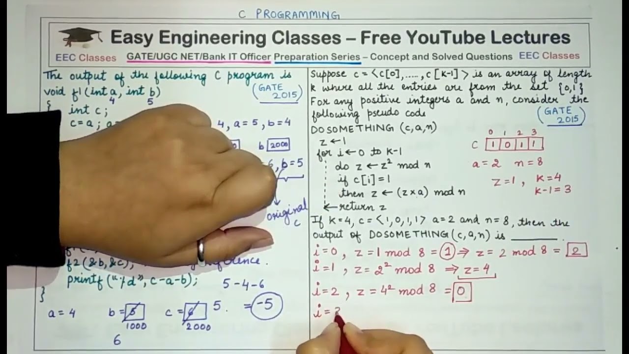 P2: C Programming Practice Questions | Output Based C Programming Problems | GATE NET PSU EXAM