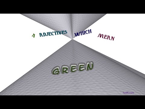 green - 4 adjectives which are synonym of green (sentence examples)