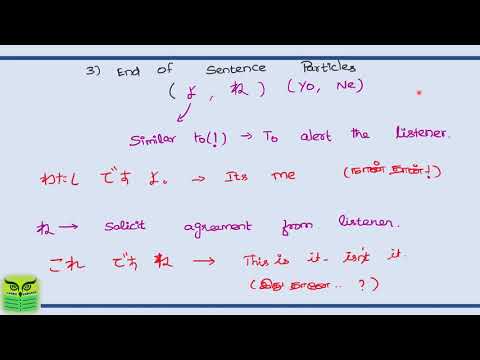 Japanese Grammar Wa, Ka, mo, san, ne, yo