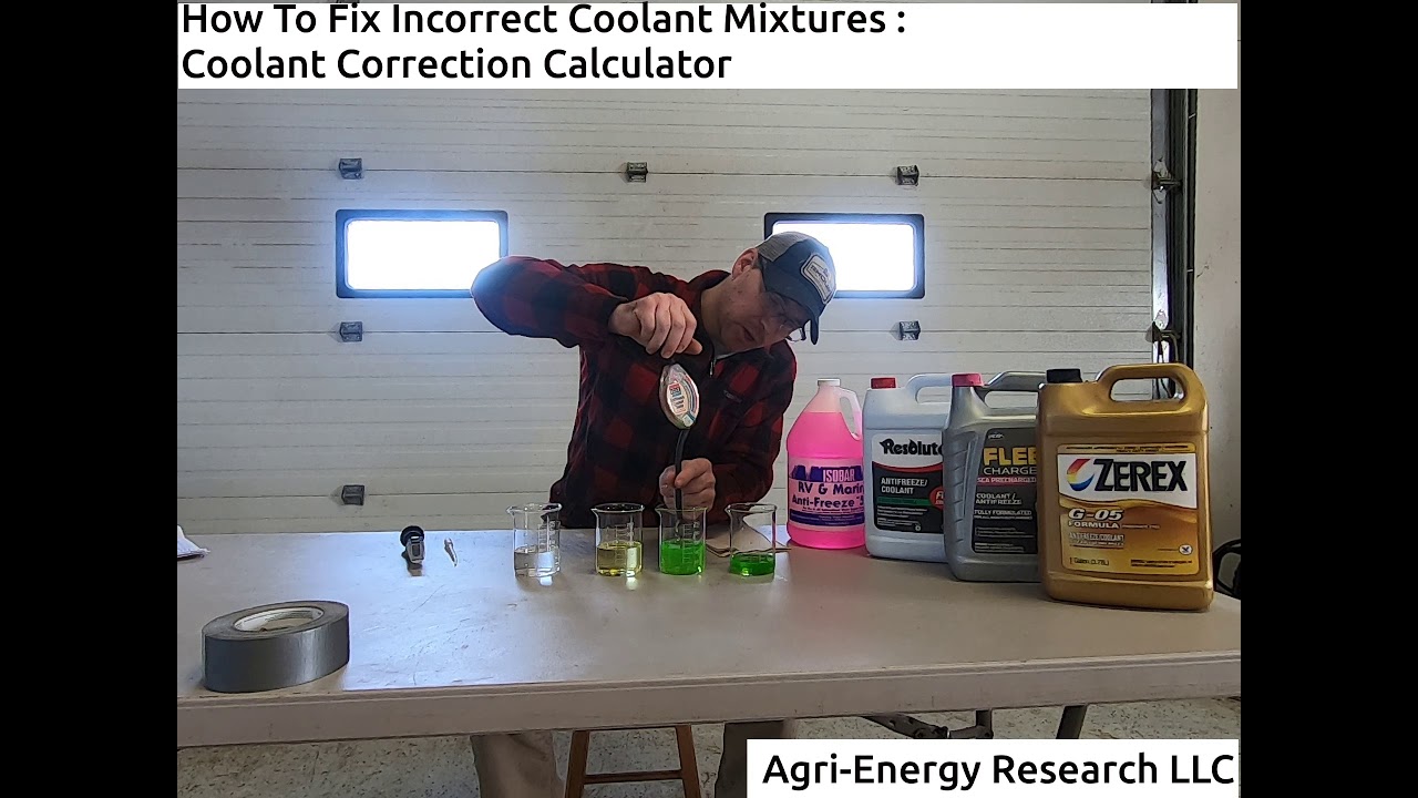 Correcting Coolant Mixtures - Coolant Correction Calculator