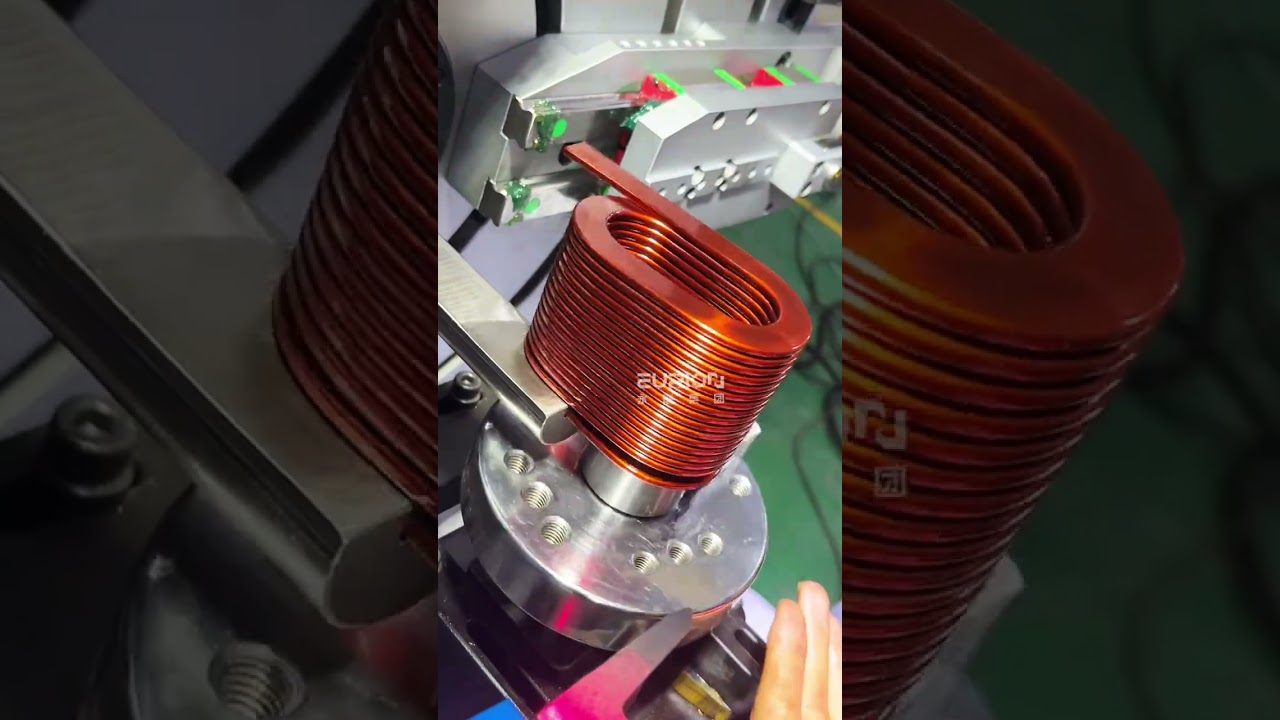 Flat Wire Edge Winding Machine for Transformer & Inductor Production .Coil Forming for Enameled Wire