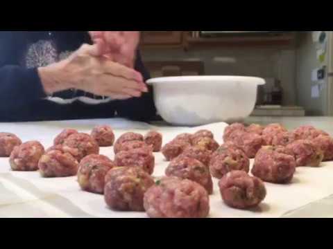 Grandma Millie Making Meatballs for Italian Wedding Soup