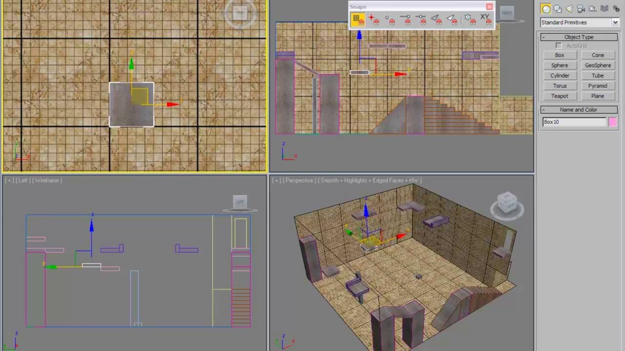 Object Manipulation in 3ds Max - Using Snap Tools