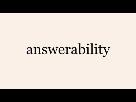 answerability