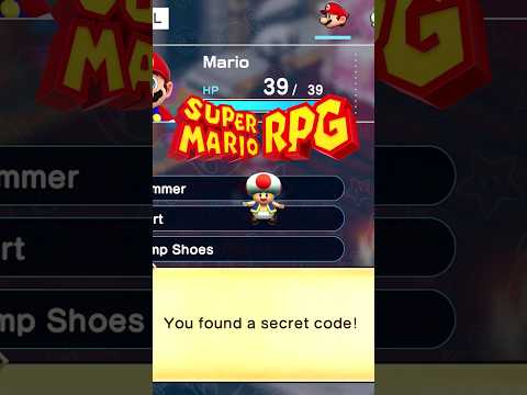 There's a SECRET CODE in Super Mario RPG!? #nintendoswitch