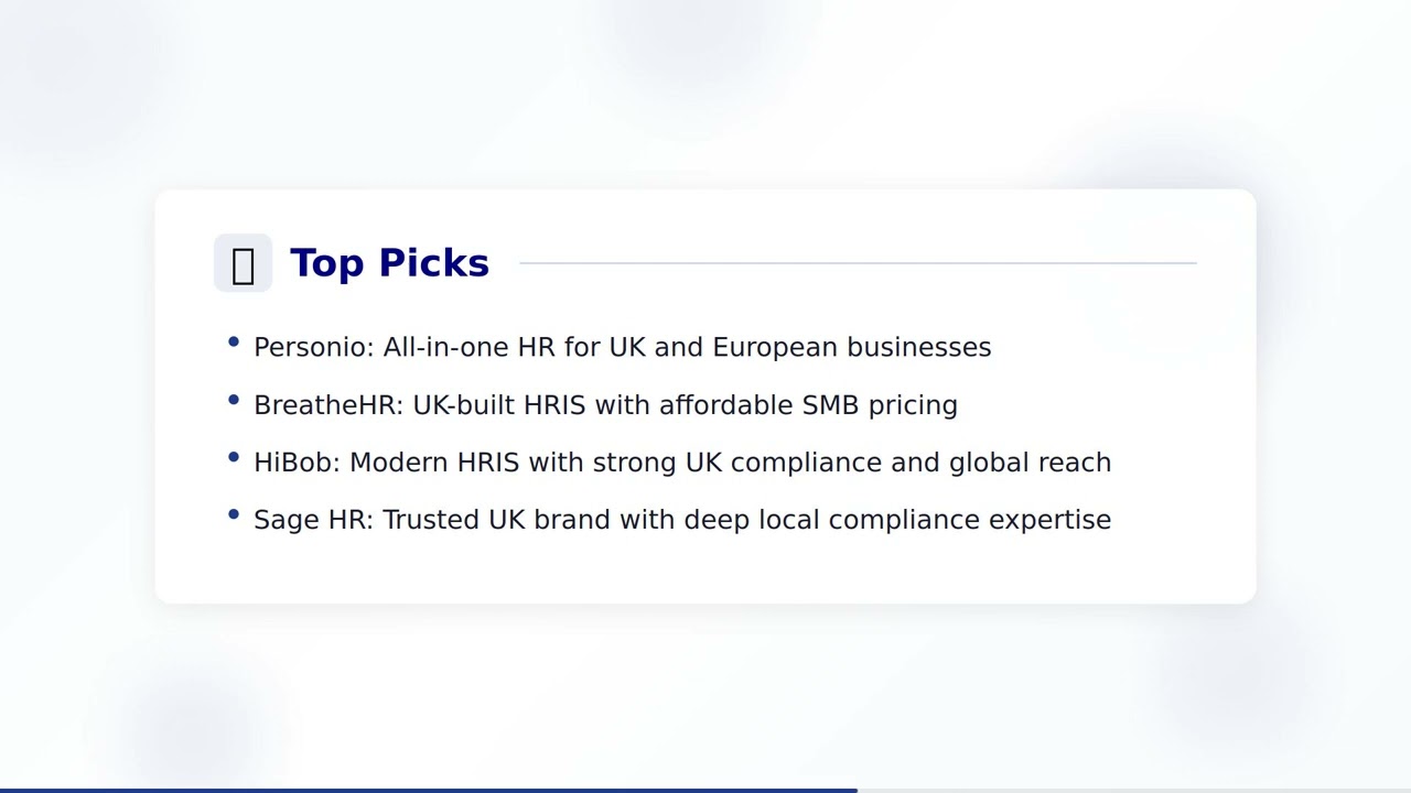 Best HRIS for UK Businesses: 5 Systems Compared 2026