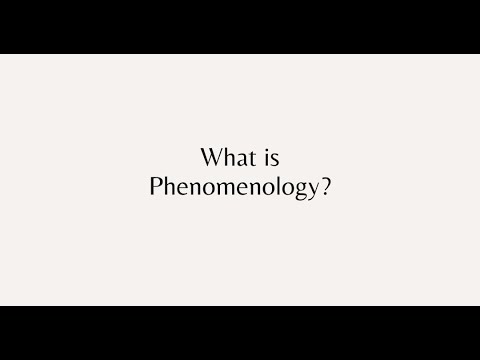 What is Phenomenology