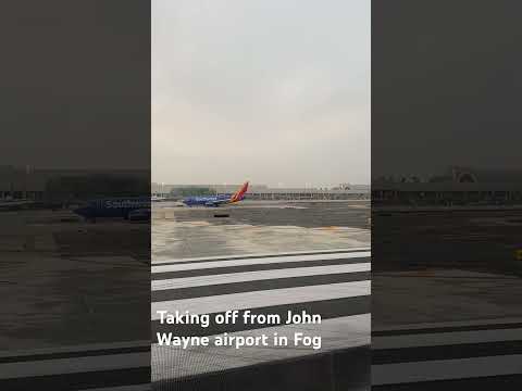 Taking off from John Wayne Airport, Orange County #timelapse #fog #americanairlines #fly #travel