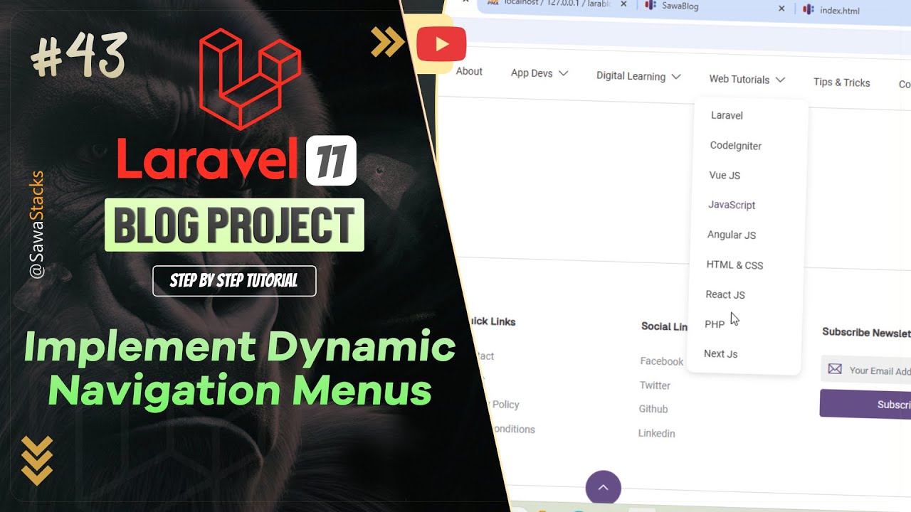 Implement Dynamic Navigation Menus in Laravel 11 – Step 44