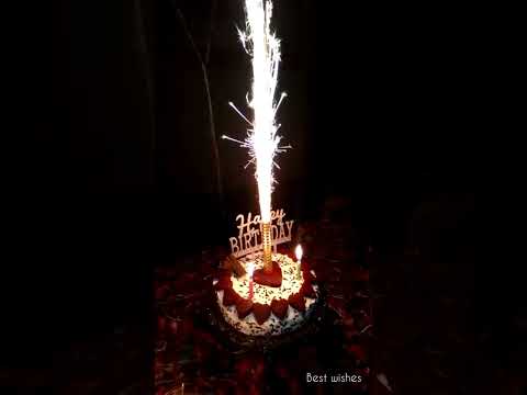 Birthday Cake fireworks/Sparkling Candle #Shorts