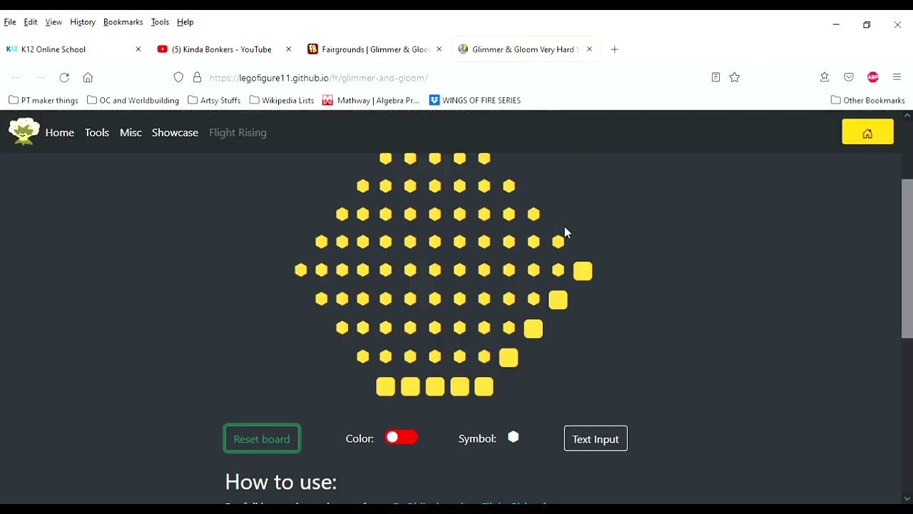 Glimmer and Gloom how to with the github website