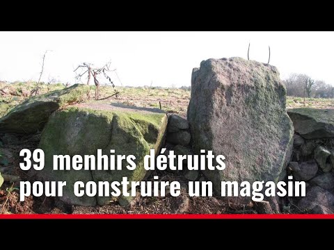 Des menhirs détruits pour construire un magasin de Bricolage