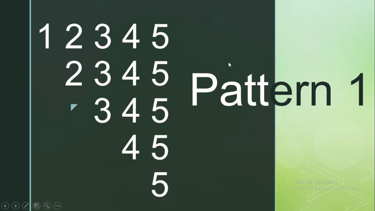 Pattern #1 in java using BlueJ (Easy Method)(With Code)
