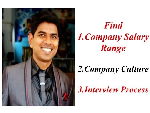Find "Inside Salary Range", "Culture","Interview Process" of next Company Interview | Glassdoor