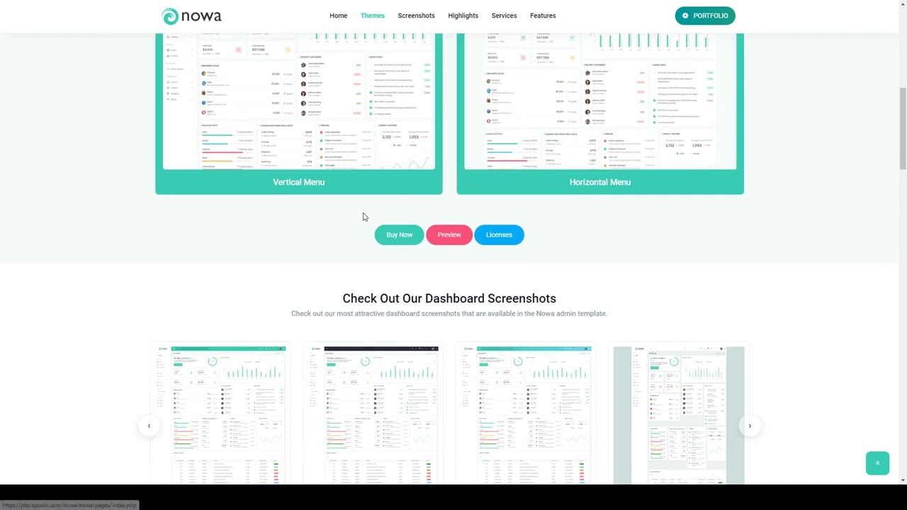 Nowa  PHP Admin and Dashboard Template php admin panel template php admin panel
