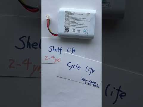 Alarm panel Lithium rechargeable battery shelf life and cycle life