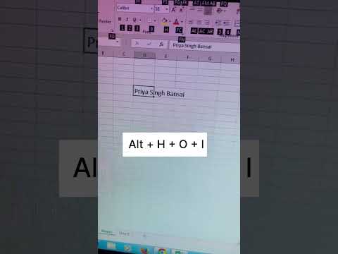 Column Row Size | Auto Fit Size | Wrap Text
