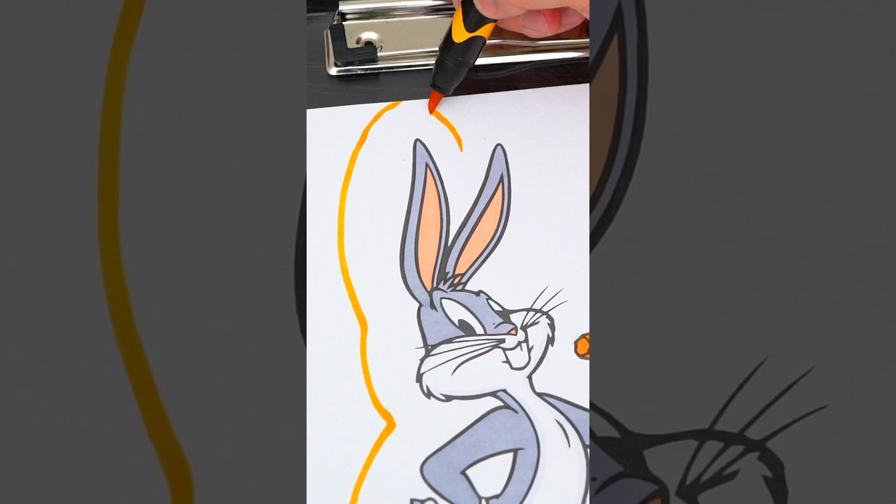 Coloring Bugs Bunny 🐰 #looneytunes #coloring #art