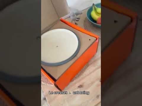 Unboxing the stunning Le Creuset Cast Iron dish in teal 🙌 📸 analinnama via TikTok