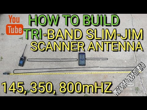 HOW TO BUILD, SDR TRI BAND SLIM-JIM ANTENNA, 145mHZ, 350mHZ, 800mHZ