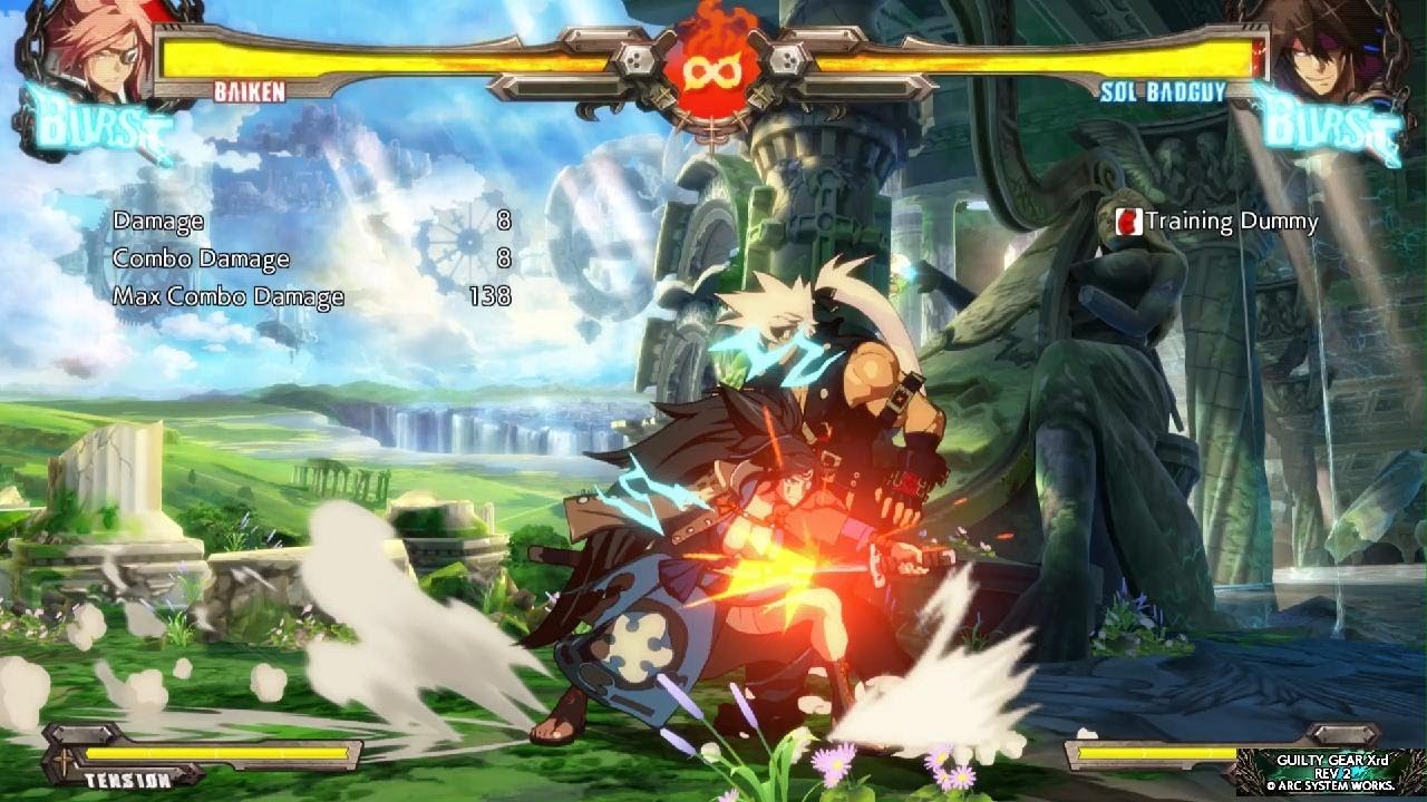 Guilty Gear Xrd REV 2 Baiken Basic RC Combo Midscreen
