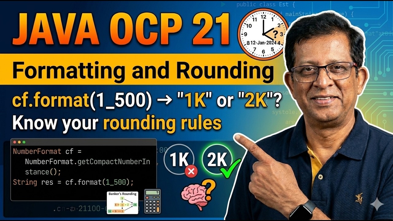 Java OCP 21 (1Z0-830) | Handling Values 1.11 | Compact Number Formatting (Java 12+)