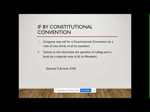 Revisions and Amendments to the 1987 Philippine Constitution