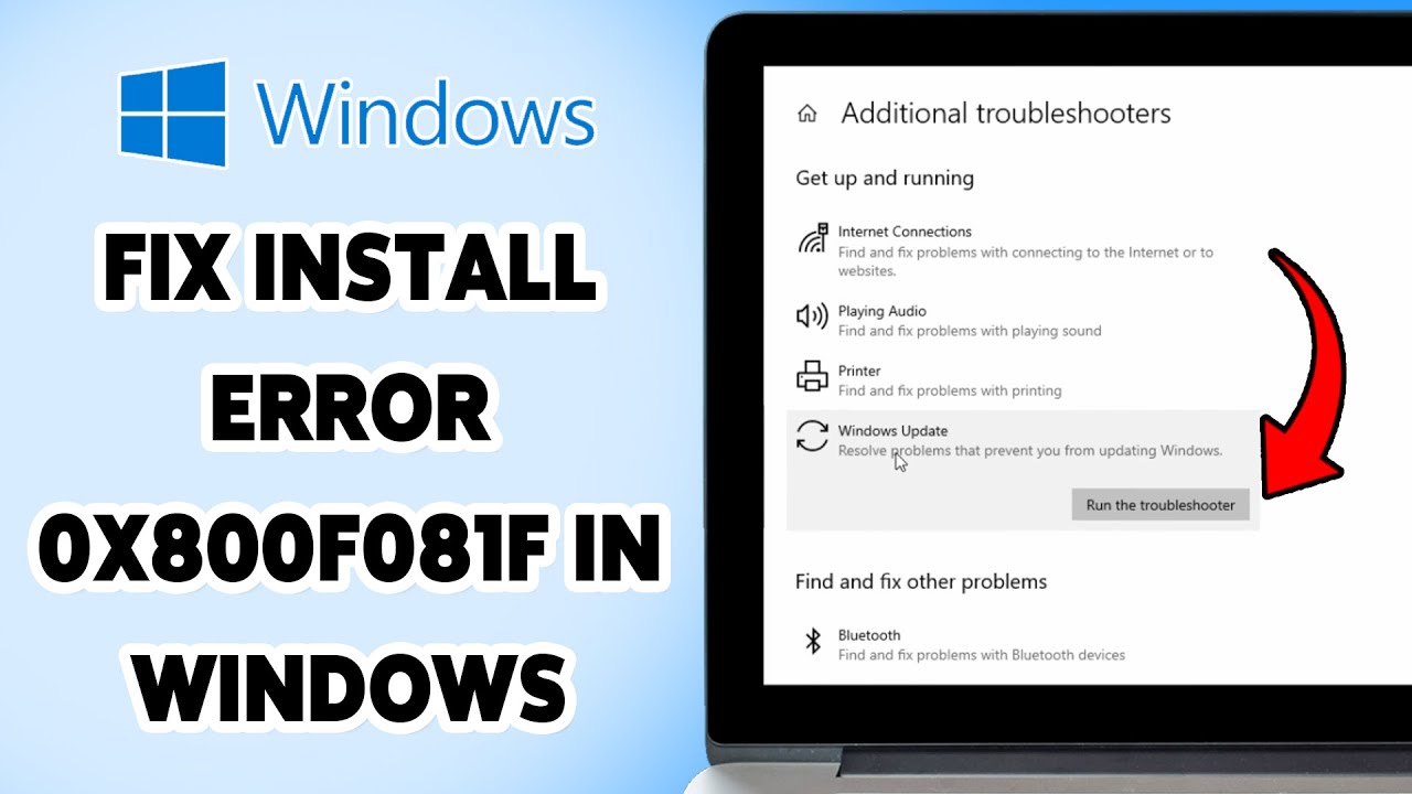 How To Fix Install Error 0x800f081f In Windows 2025 | Update Problem On Windows 10/11 Solution