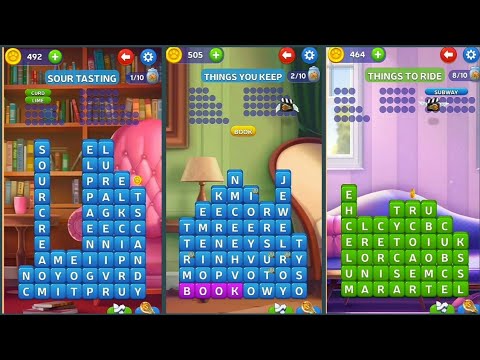 Kitty Scramble: Word Stacks (Paris) Level 21 to 23 Full HD||By Clever App Pte. Ltd