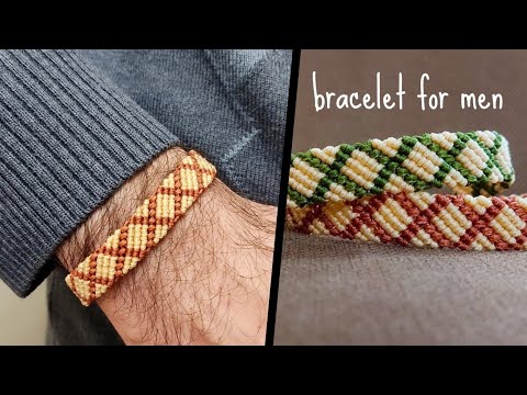 Macrame bracelet tutorial for men step by step